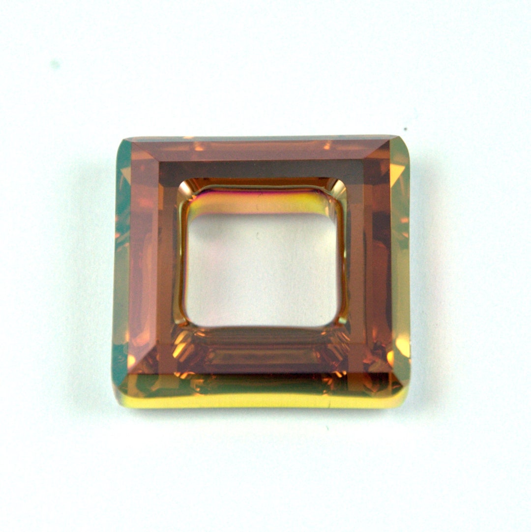 1 Piece Swarovski Crystal Square Ring Fancy Stone 20mm Crystal Copper ...