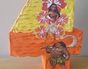 Number pinata inspired by Moana | Etsy