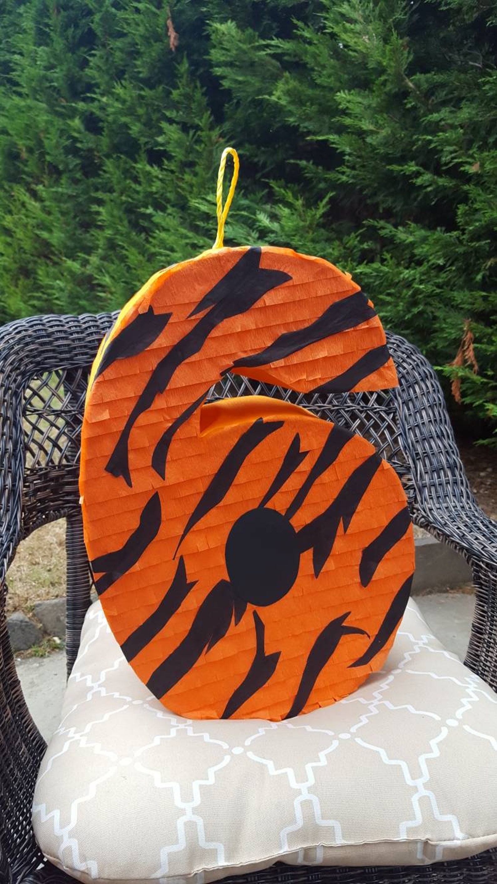 Tiger inspired Number Pinata | Etsy