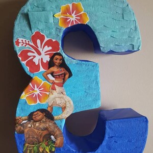 Number pinata inspired by Moana | Etsy