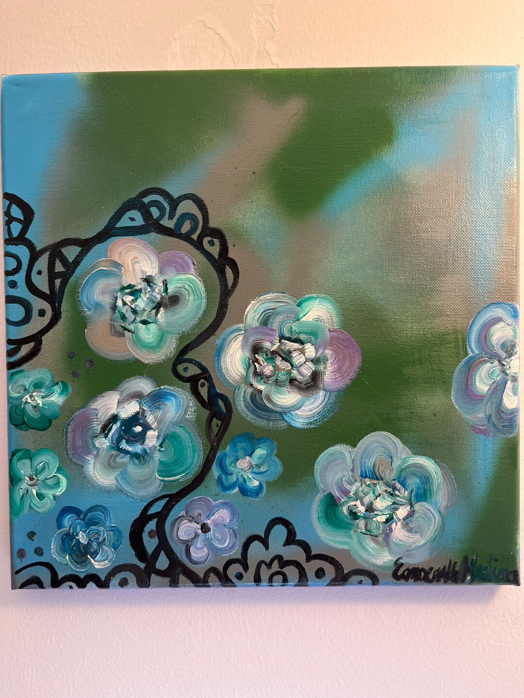 Blue Mossy Flowers - Etsy