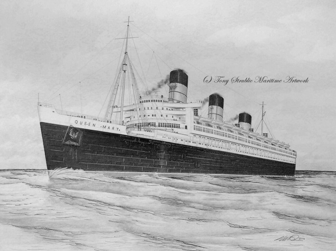 Ocean Liner R.M.S. Queen Mary - Etsy