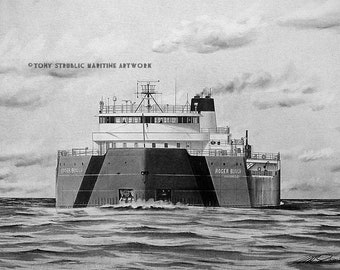 Great Lakes Ships, Lake Freighters,roger Blough, Great Lakes Artwork ...