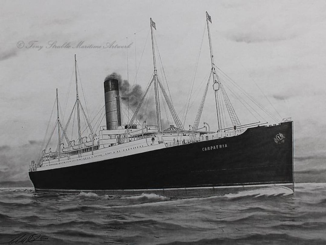 Ocean Liner Carpathia - Etsy