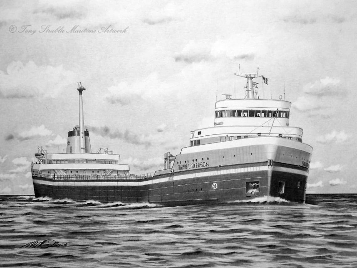 Freighter Edward L. Ryerson - Etsy