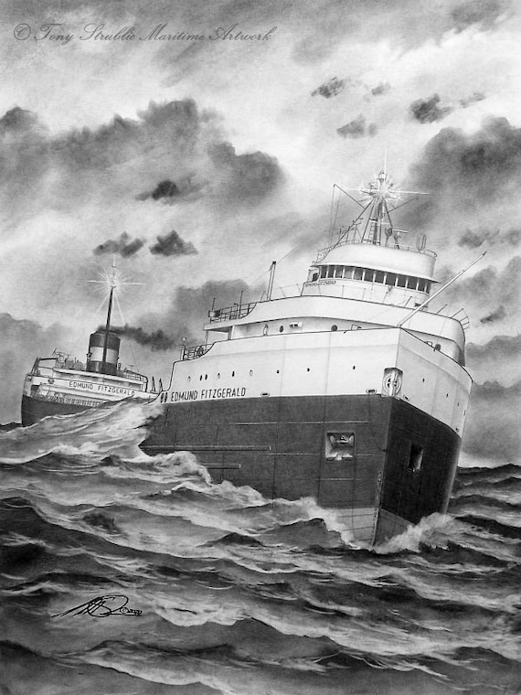 Edmund Fitzgerald Drawing