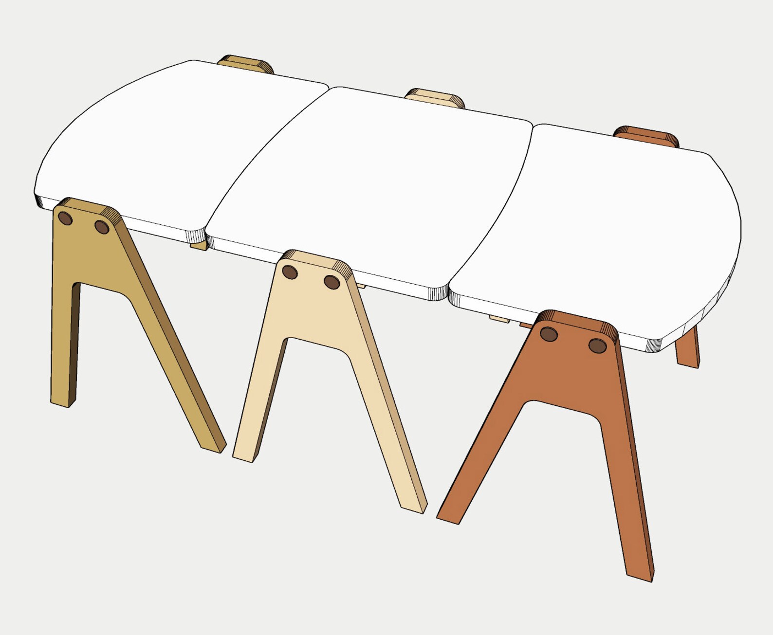 DIY, 3 Piece Nesting Shelf Coffee Table Plan (PDF), CNC Cutting Plan ...