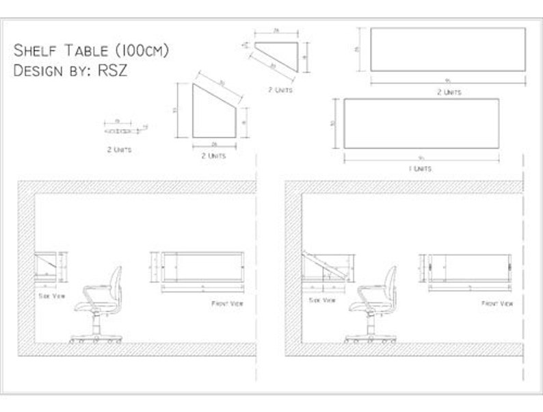 DIY, Shelf Table Plan (PDF), Digital Download (metric/ Inch) - Etsy