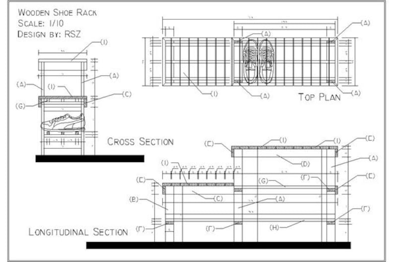 DIY, Wooden Shoe Rack Plan (PDF), Digital Download (metric/ Inch) - Etsy