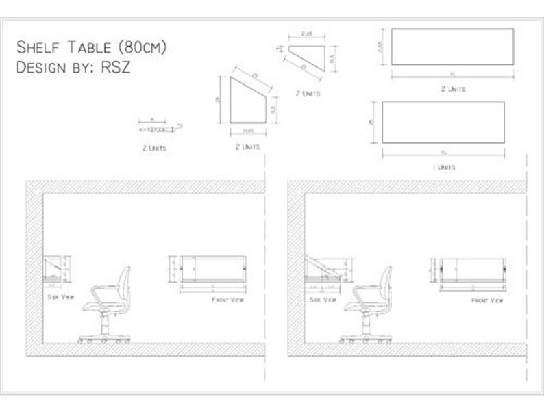 DIY, Shelf Table Plan (PDF), Digital Download (metric/ Inch) - Etsy