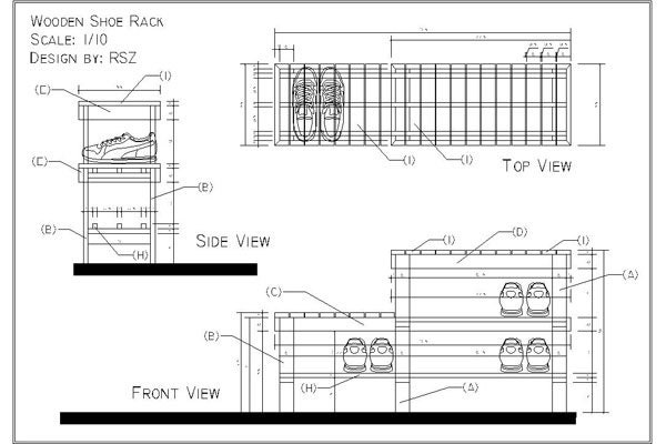 DIY, Wooden Shoe Rack Plan (PDF), Digital Download (metric/ Inch) - Etsy