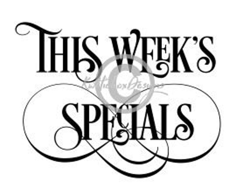 Sign Svg Specials Svg This Week's Specials Svg Sign | Etsy