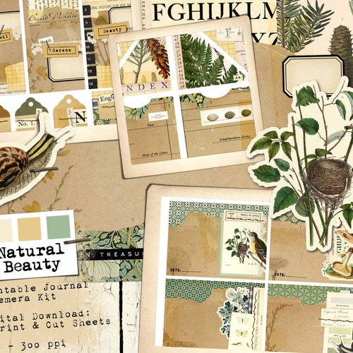 Printable Specimen Ephemera Kit Nature Junk Journal Kit - Etsy
