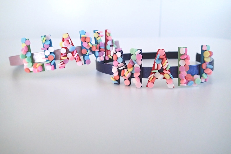 Confetti Headband: Personalized - Etsy