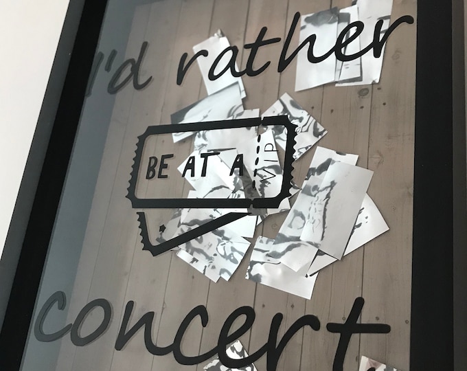 Concert ticket Memory Shadow Box - Etsy