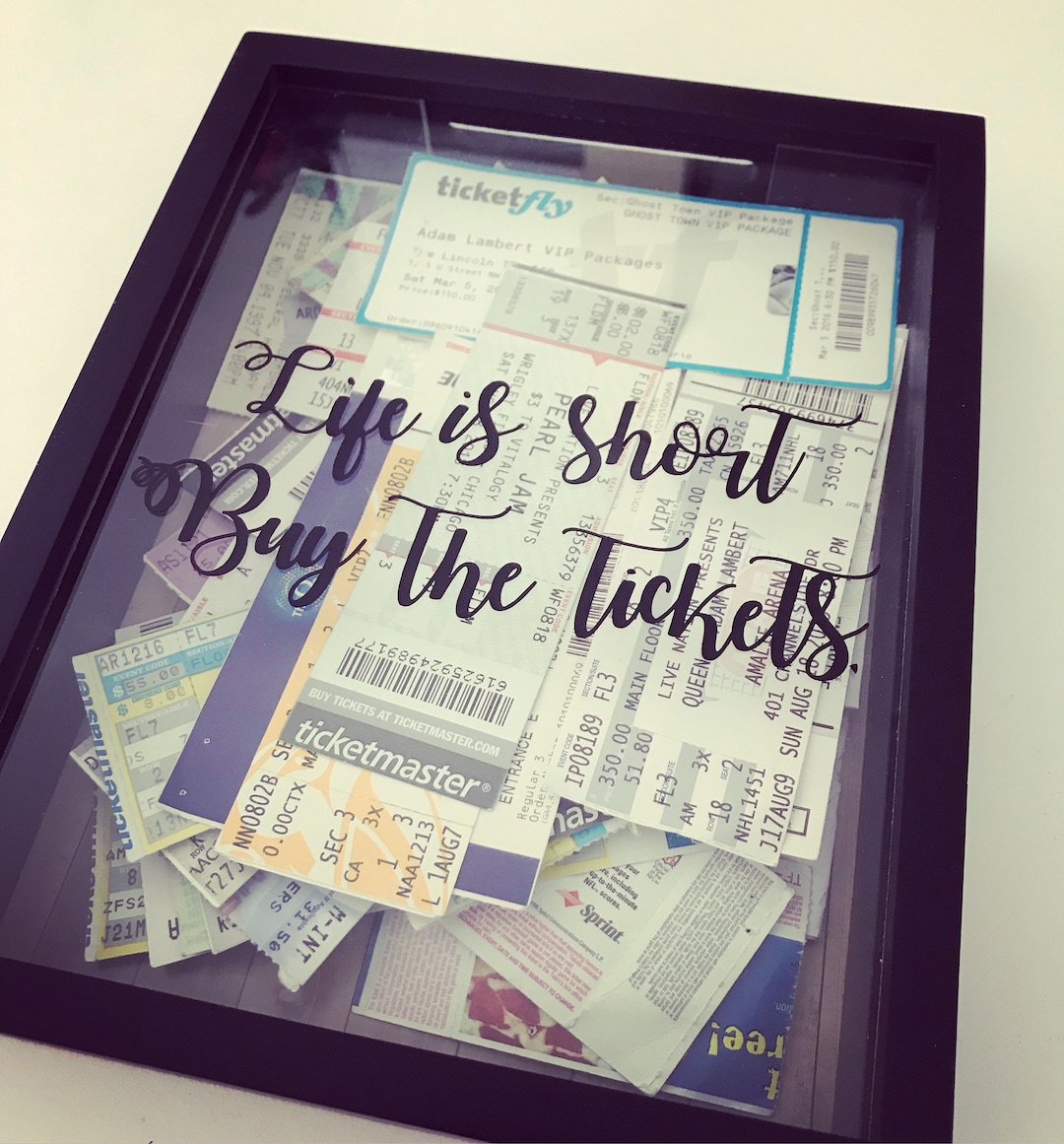 Concert -ticket Memory Shadow Box - Etsy