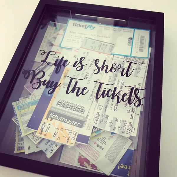 Concert Ticket Memory Shadow Box - Etsy