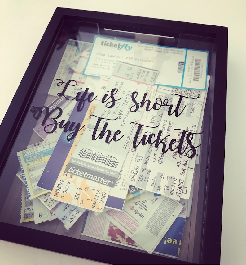 Concert -ticket Memory Shadow Box - Etsy