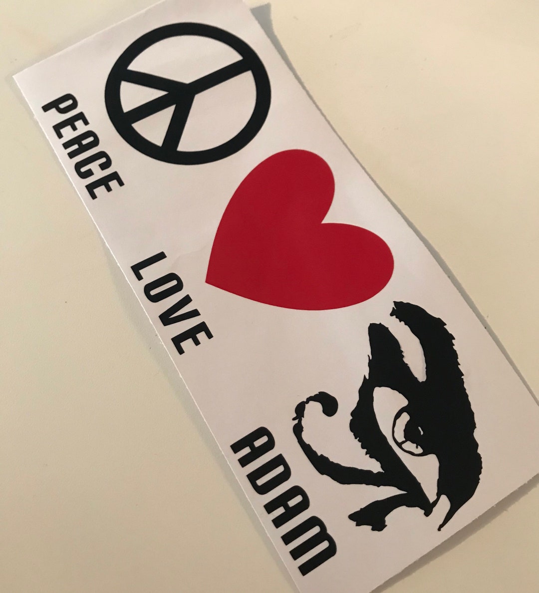Peace Love Adam Sticker - Etsy