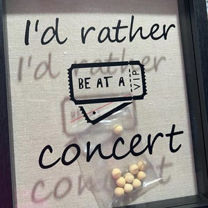 Concert Ticket Memory Shadow Box - Etsy