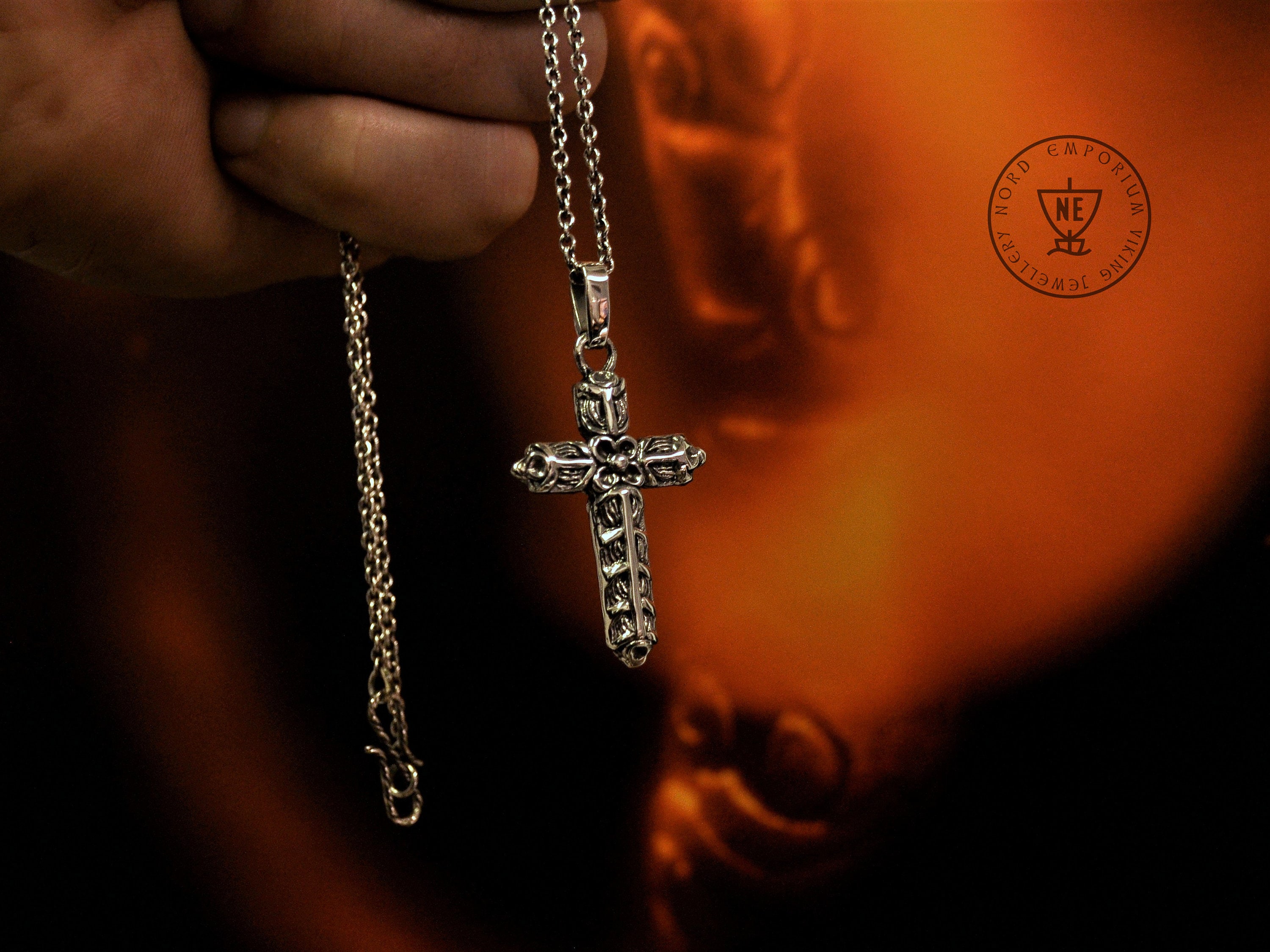 Ragnar's Cross Necklace: 925 Sterling Silver Viking Athelstan Cross - Etsy
