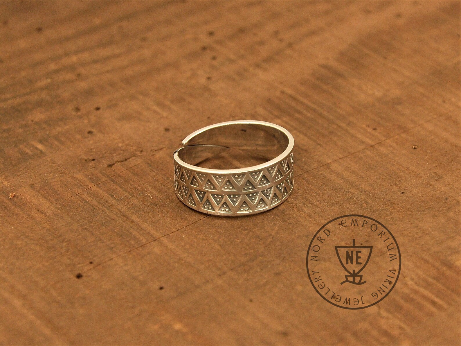 Truso Viking Stamped Ring L size Sterling Silver Viking Slavic | Etsy