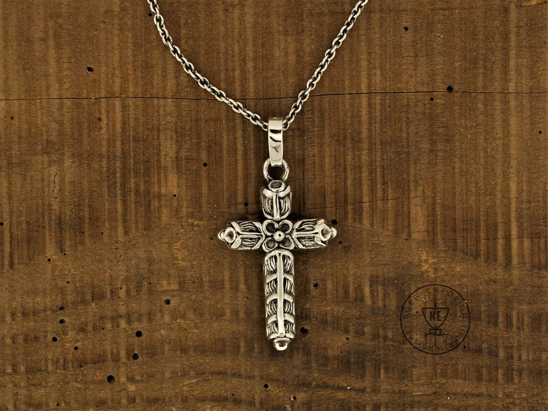 Ragnar's Cross Necklace, the Vikings, Sterling Silver Cross, Double ...