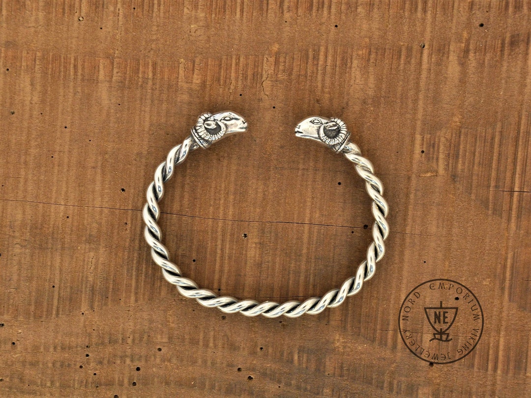 Roman Ram Bracelet L Size No.2 Sterling Silver / Roman Jewelry / Ram's ...