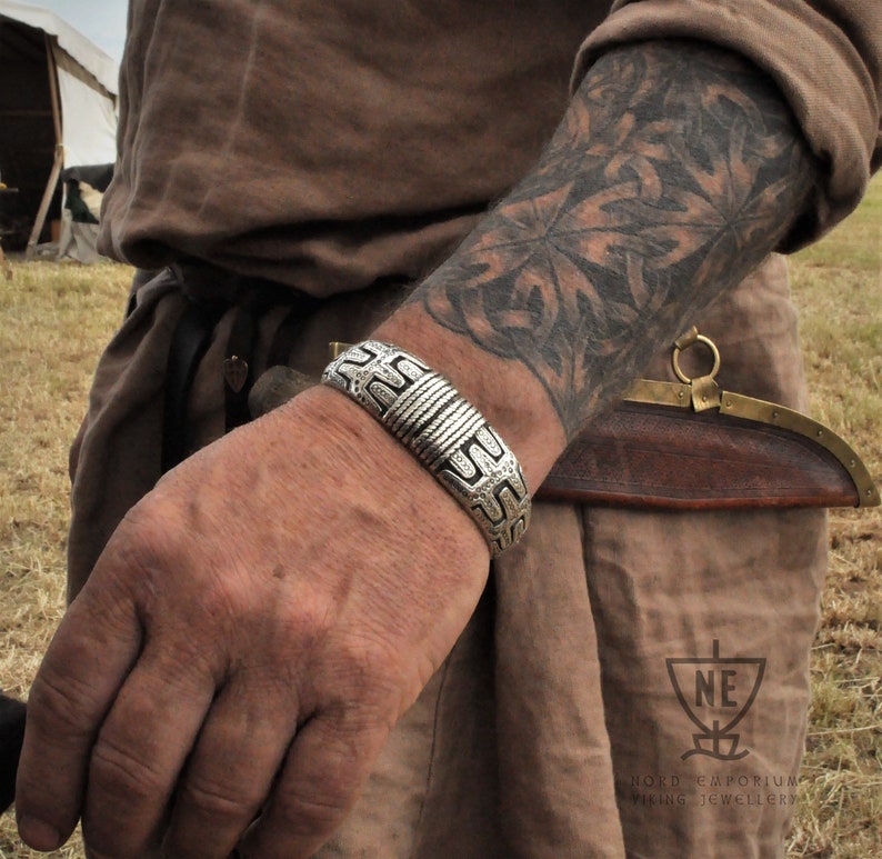 Gotland Bracelet Lye XL Size Sterling Silver Arm Ring Viking | Etsy