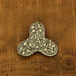 Viking Trefoil Brooch, Sterling Silver, Nordic Jewelry Viking Brooch ...