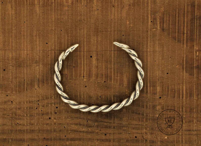 Aggersborg Bracelet L Size Sterling Silver Viking Braided - Etsy