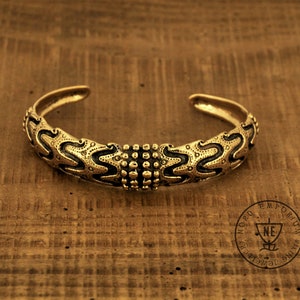Falster Viking Bracelet L Size Bronze / Viking Arm Ring / Bronze Viking ...