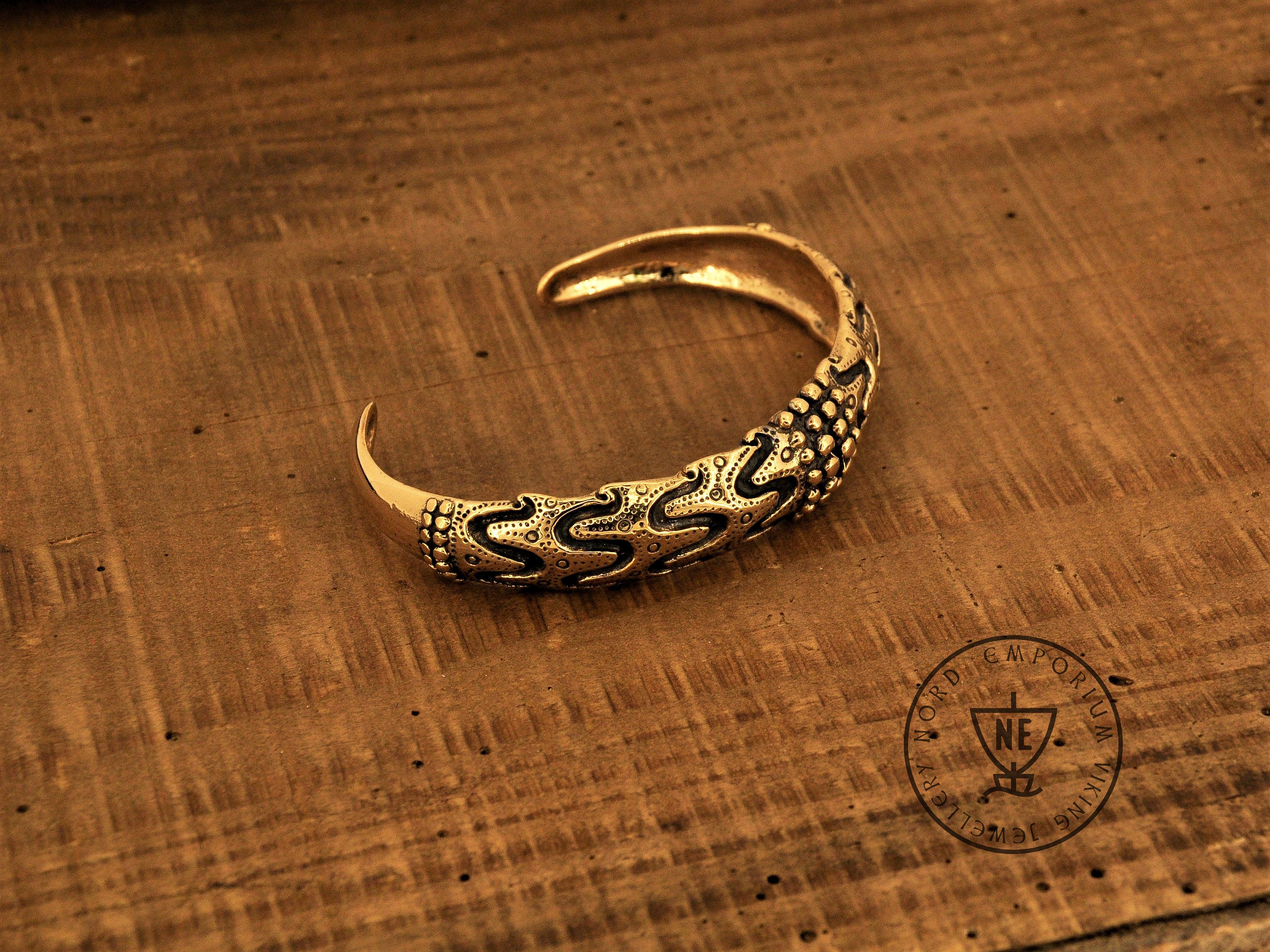 Falster Viking Bracelet L Size Bronze / Viking Arm Ring / - Etsy