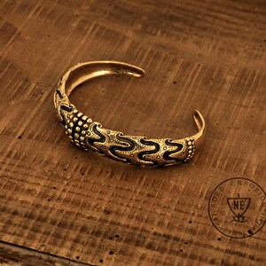 Falster Viking Bracelet L Size Bronze / Viking Arm Ring / Bronze Viking ...