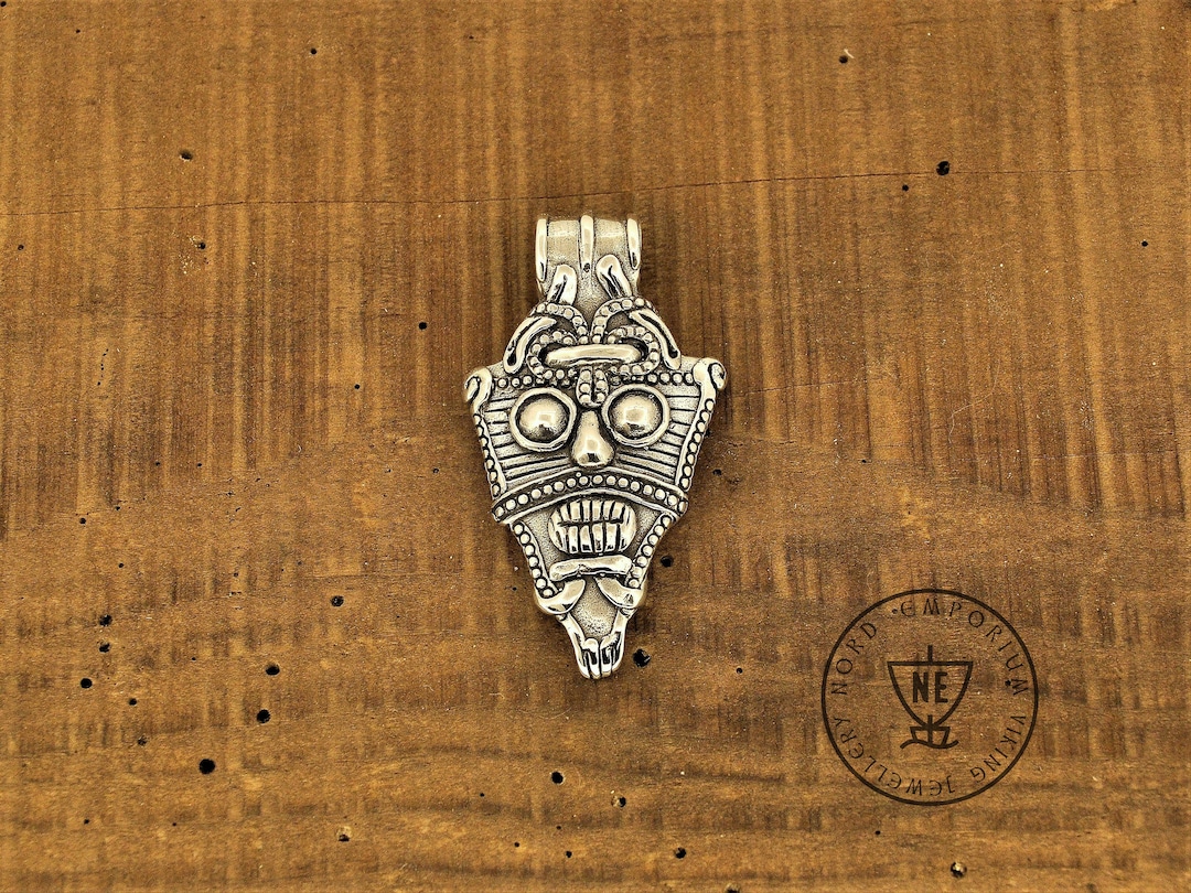 Harad Loki Mask Pendant – 925 Sterling Silver, Viking Amulet, Handmade ...