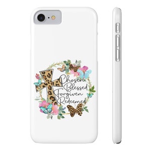 Chosen, Blessed, Forgiven, Redeemed Slim Phone Cases - Etsy