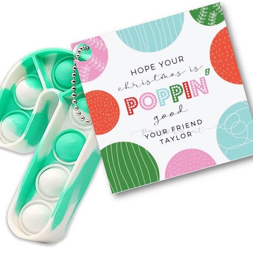 Christmas Pop It Gift Tags Personalized Pop It Tag Christmas - Etsy