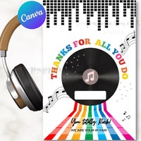 Music Teacher Appreciation Gift Card Holder, Printable Guitar Teacher ...