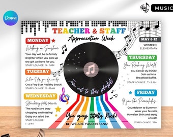 EDITABLE Space Theme Teacher Appreciation Week Itinerary - Etsy