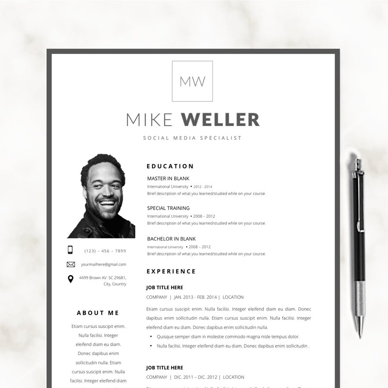 Classic Resume Template - Etsy