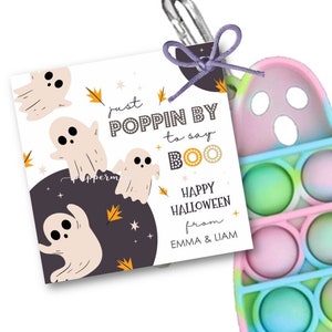 Halloween Pop It Tags: Editable BOO Gift Tags (instant Download) - Etsy