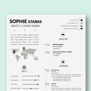 Timeline Resume Template With Cover Letter for Power Point | Instant ...