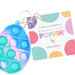 Easter Pop It Gift Tags Personalized Pop It Tag Teacher - Etsy
