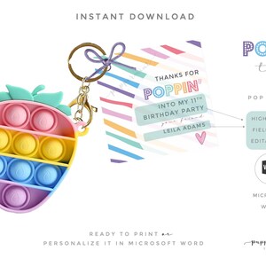 Pop It Gift Tags, Birthday Pop It Tag, Teacher School Gifts Tag, Pop It ...