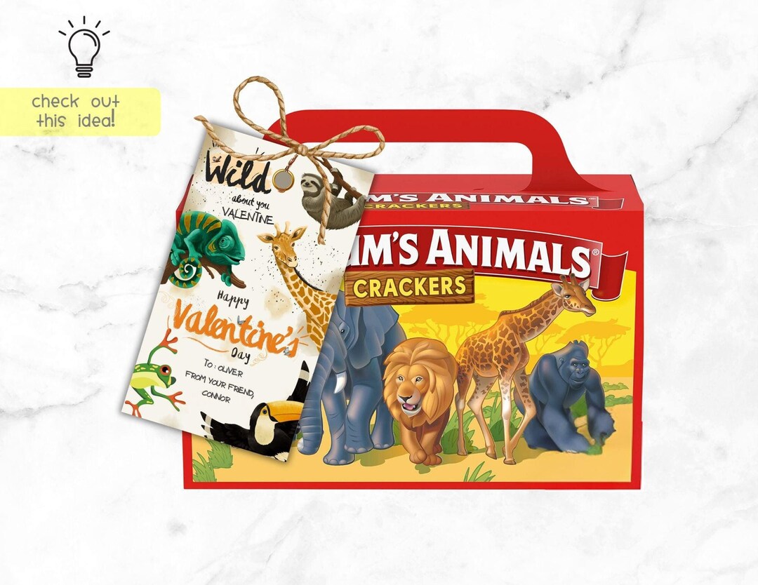 Kids Classroom Valentine: Printable Safari Valentine's Day Cards, Kids ...