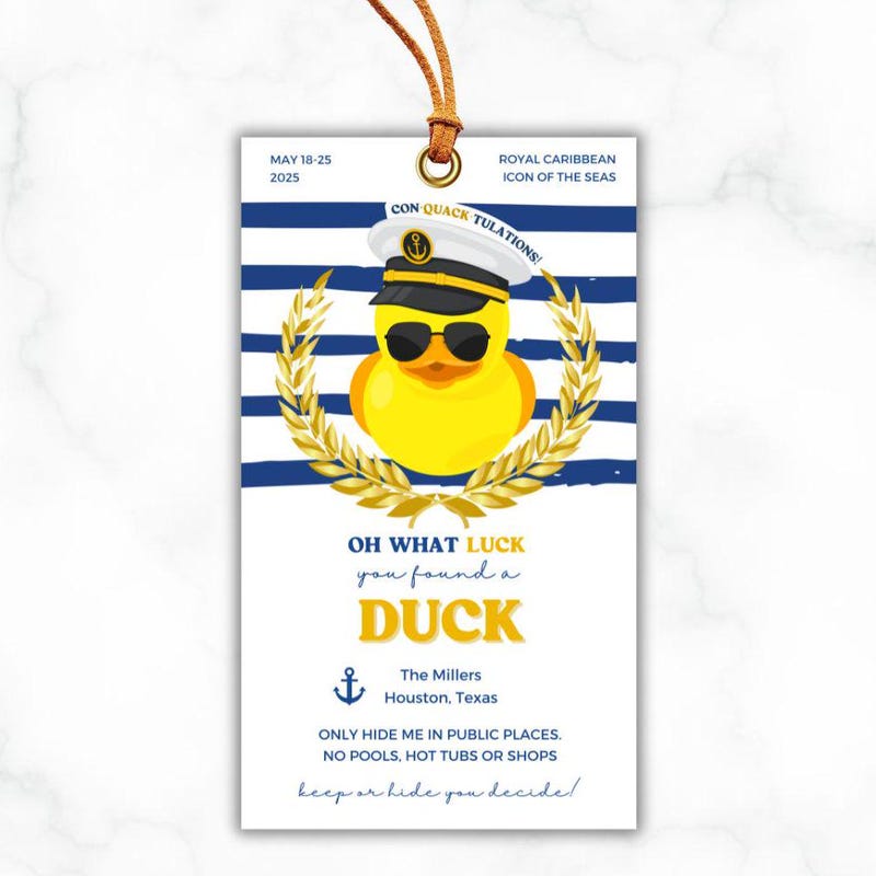 Cruise Passport for Duck - Etsy