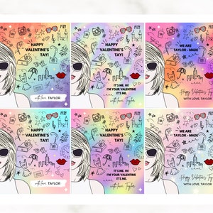 Taylor Swift Valentines Cards I Happy Valentines TAY I Swifties Eras ...