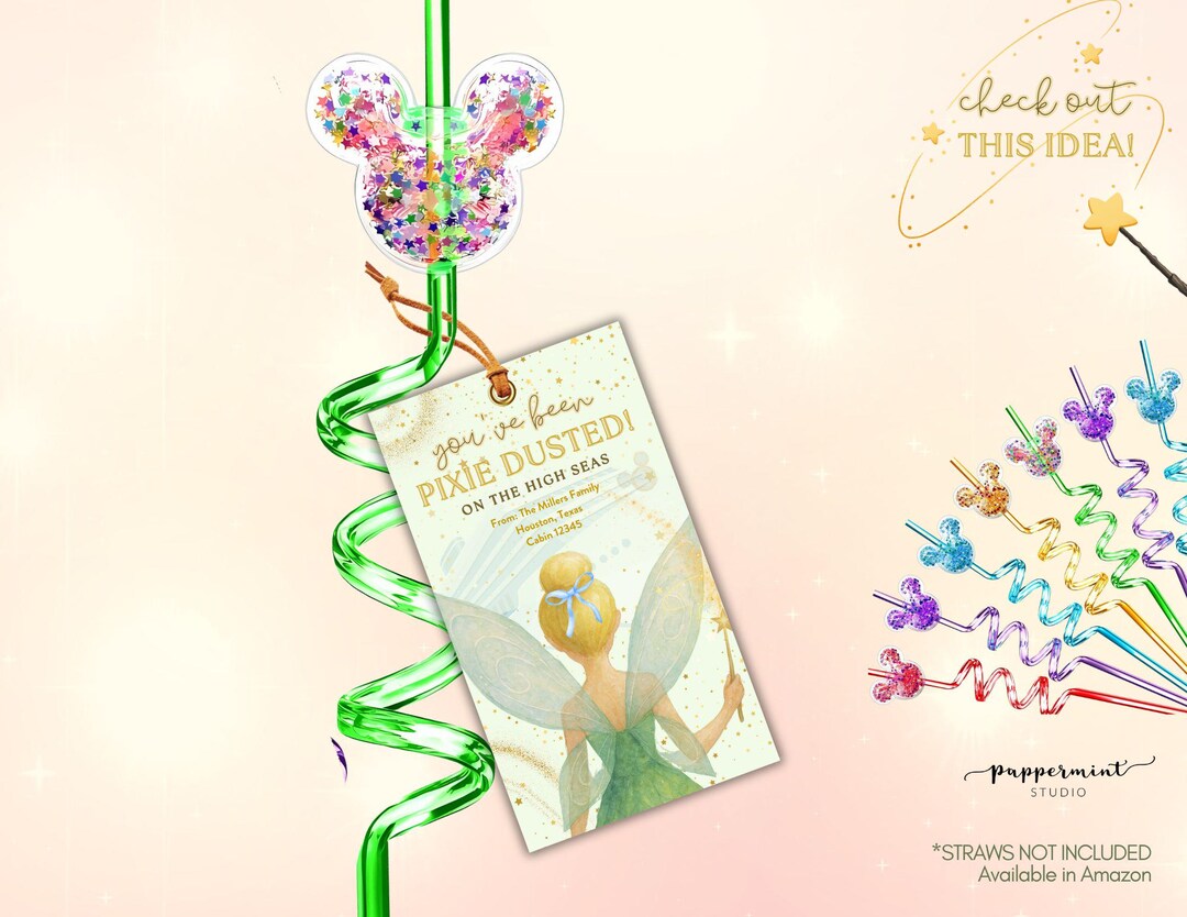 Disney Cruise Pixie Dust Tags, Printable Gift Tags (PDF & Canva) - Etsy