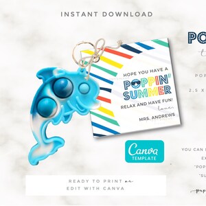 Pop It Tags Summer End of Year Pop It Gift Tags Pop-it Gift - Etsy Canada