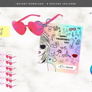 Taylor Swift Valentines Cards I Happy Valentines TAY I Swifties Eras ...